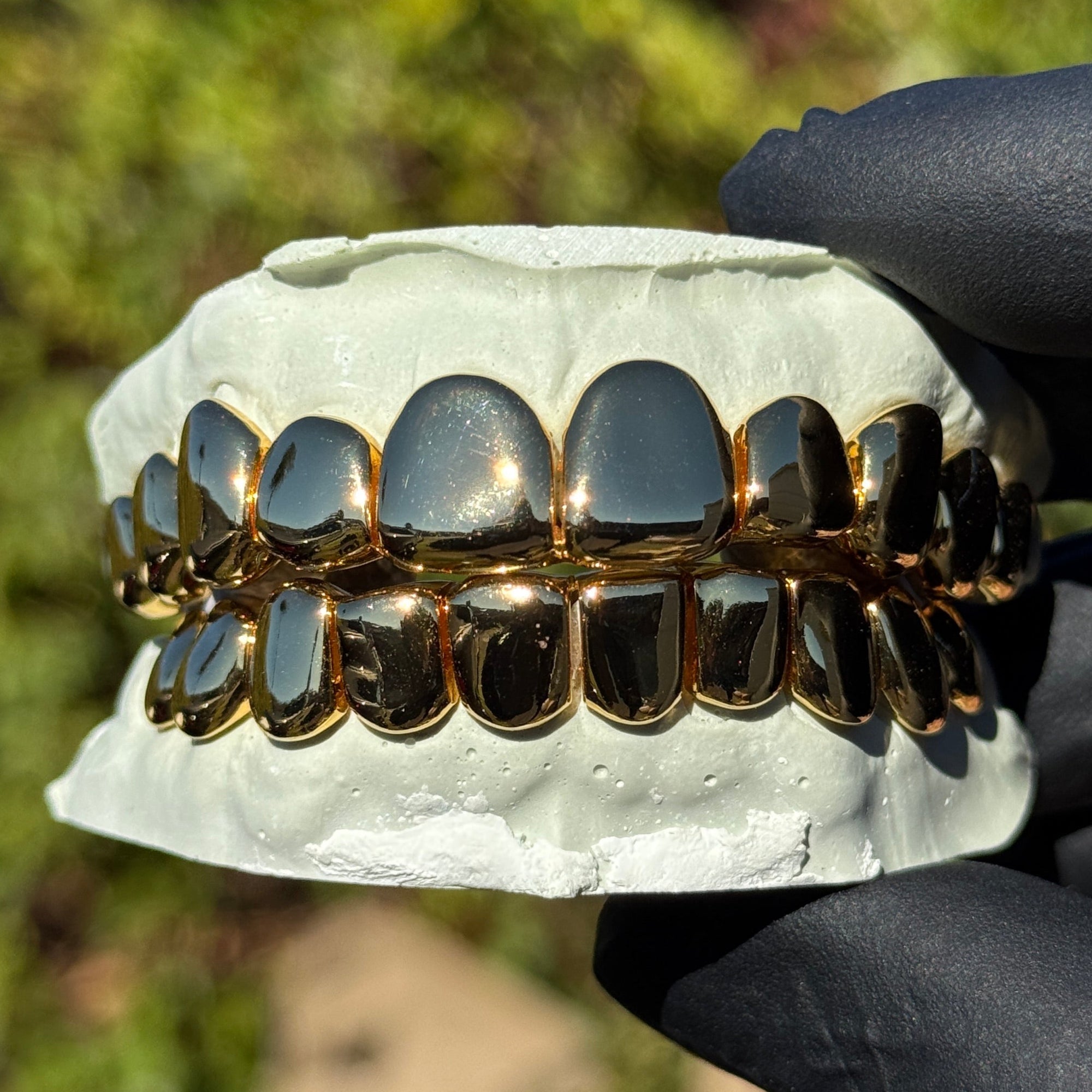Non-Precious Dental Gold (NPG) Deep Cut Grillz - Custom Gold Grillz