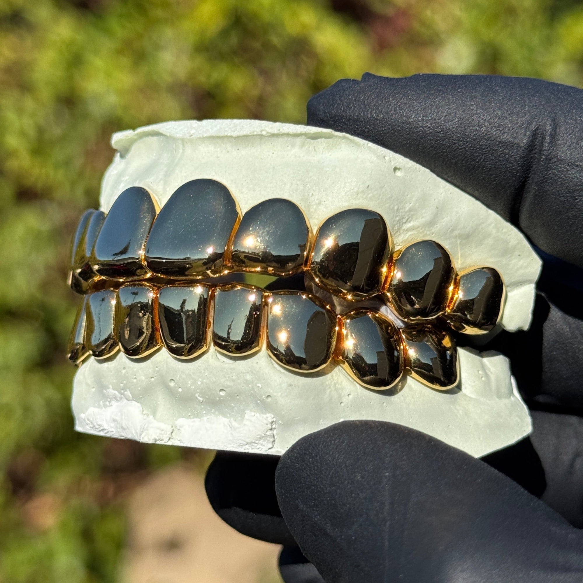 Non-Precious Dental Gold (NPG) Deep Cut Grillz - Custom Gold Grillz