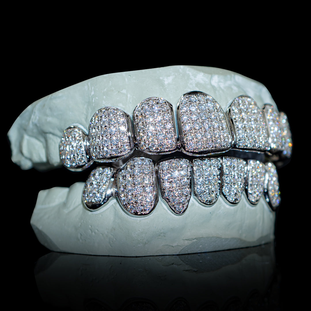 Buy Sterling Silver Grillz & White Gold Teeth - Custom Gold Grillz