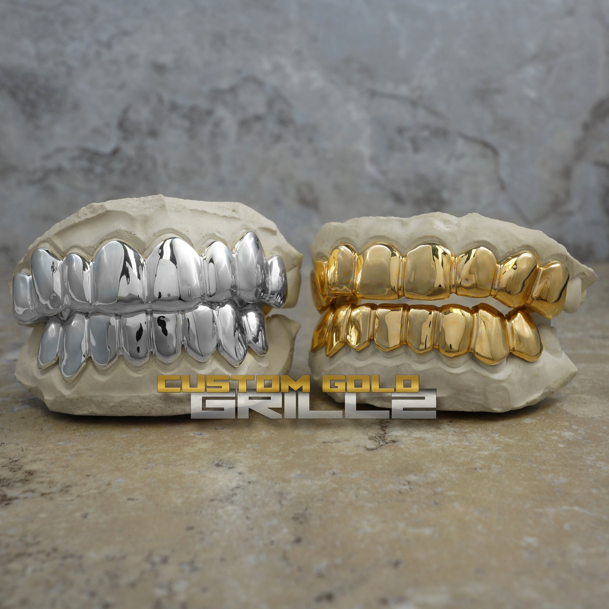 Buy Sterling Silver Grillz & White Gold Teeth - Custom Gold Grillz